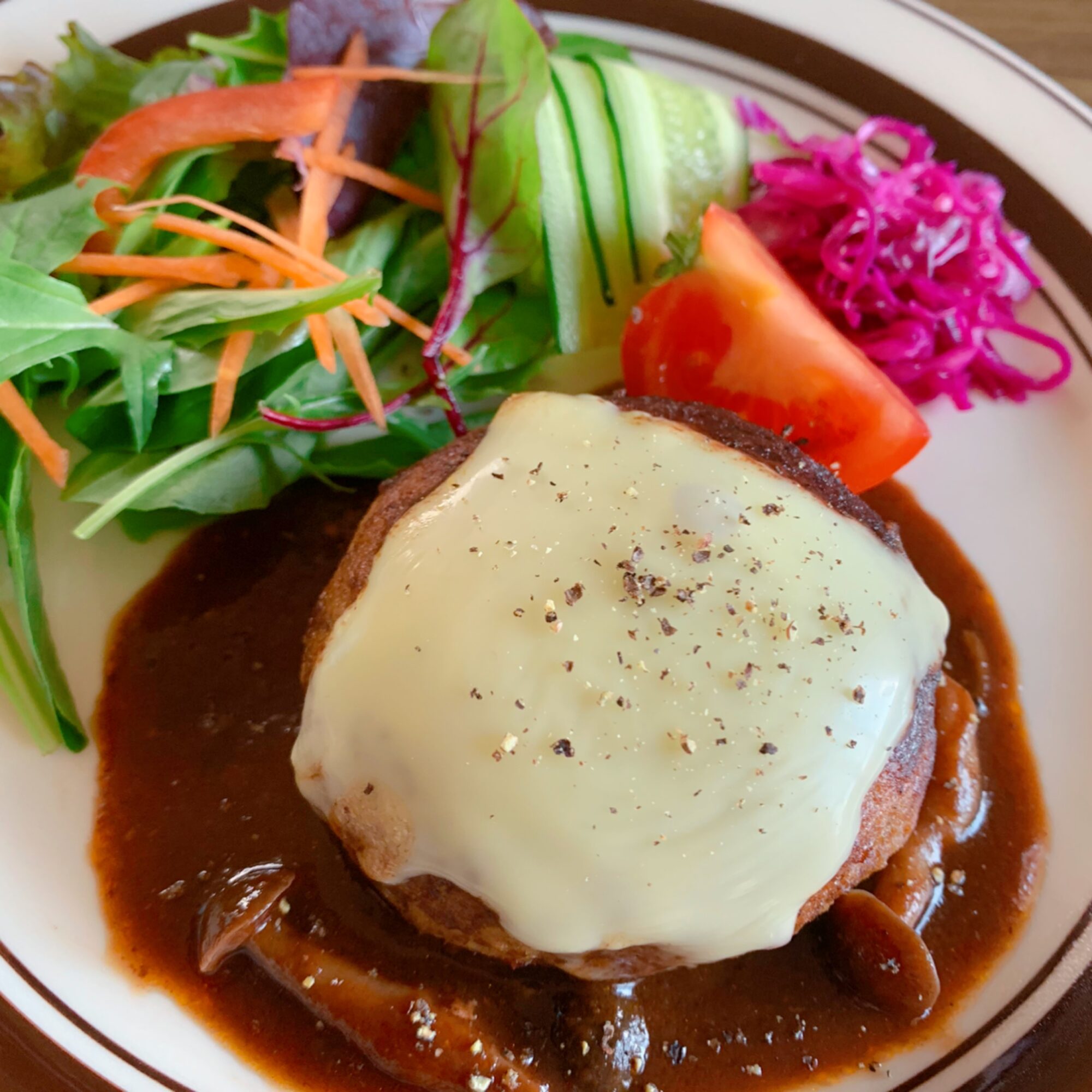 Hambagu with Demi-Glace Sauce : Japanese Hamburger Steak Recipe