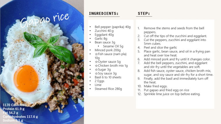 Easy Gapao Rice (Thai basil stir-fry) - Japanese recipe