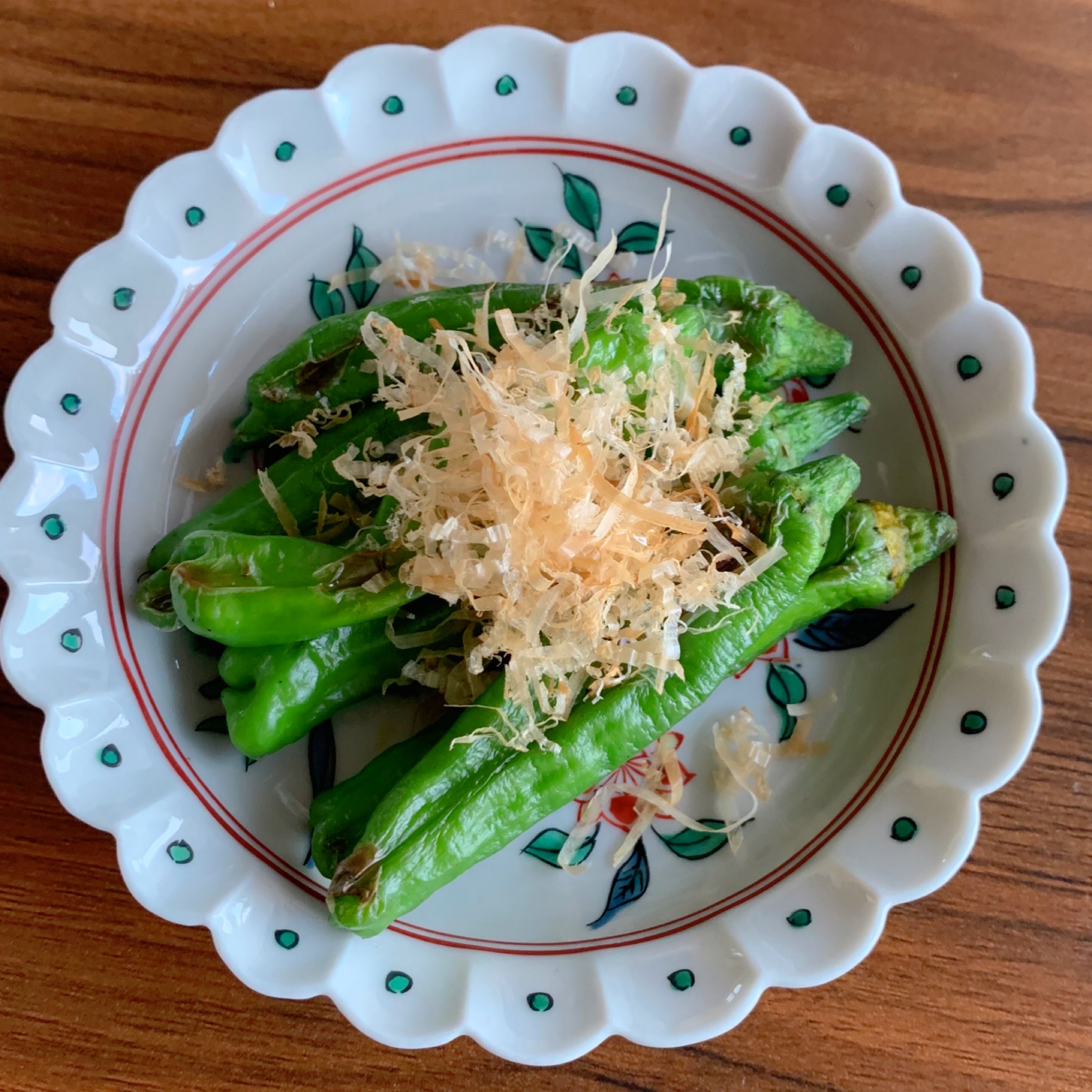 Grilled Shishito Peppers With Bonito Flakes
