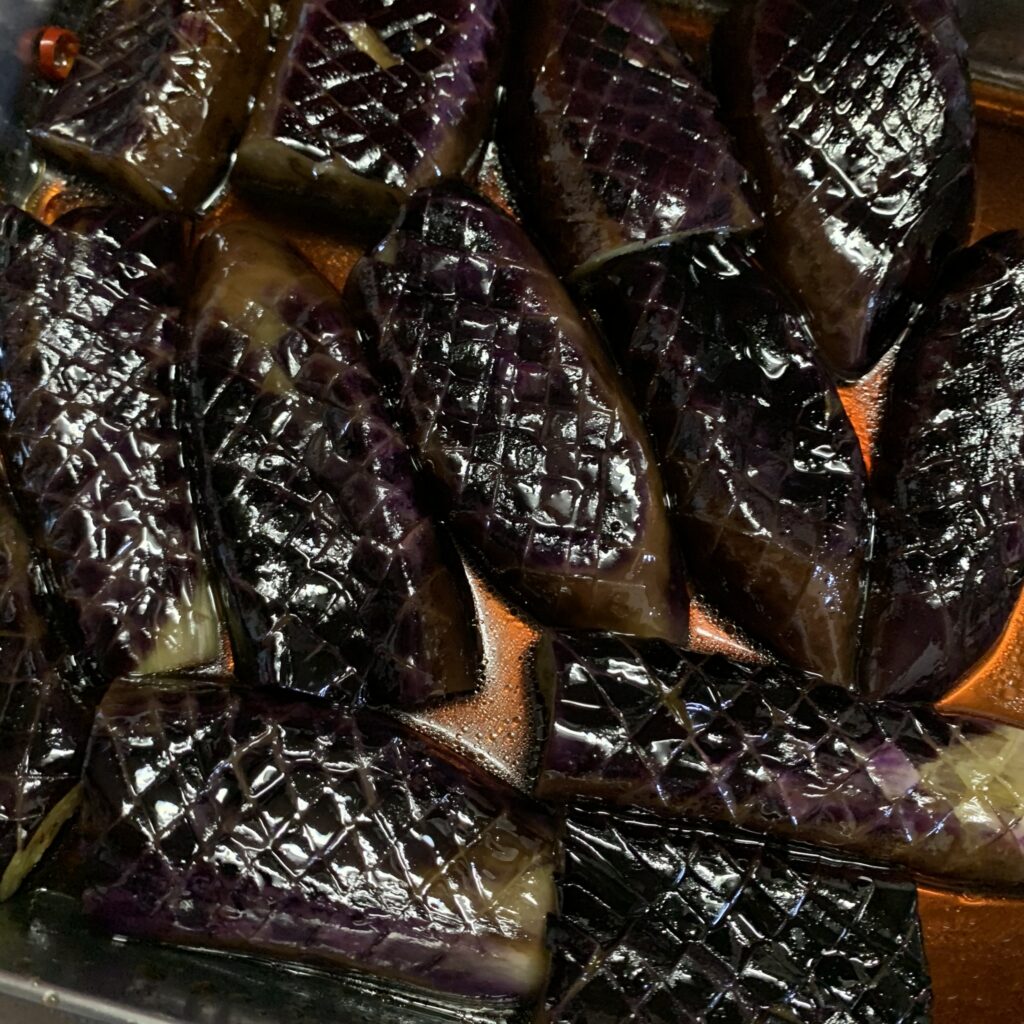 Nasu Agebitashi (Fried eggplant) - Japanese recipe