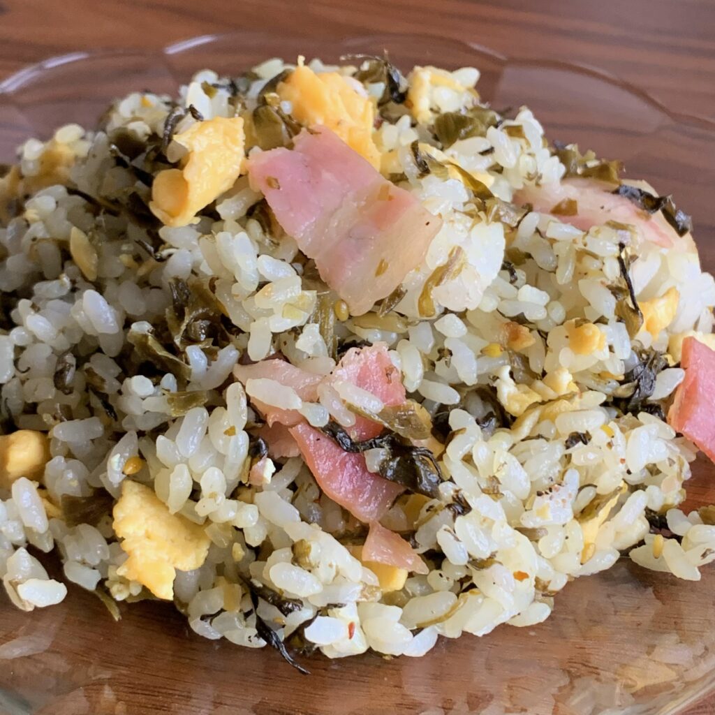 Takana Chahan (Mustard green Fried rice) - Japanese recipe