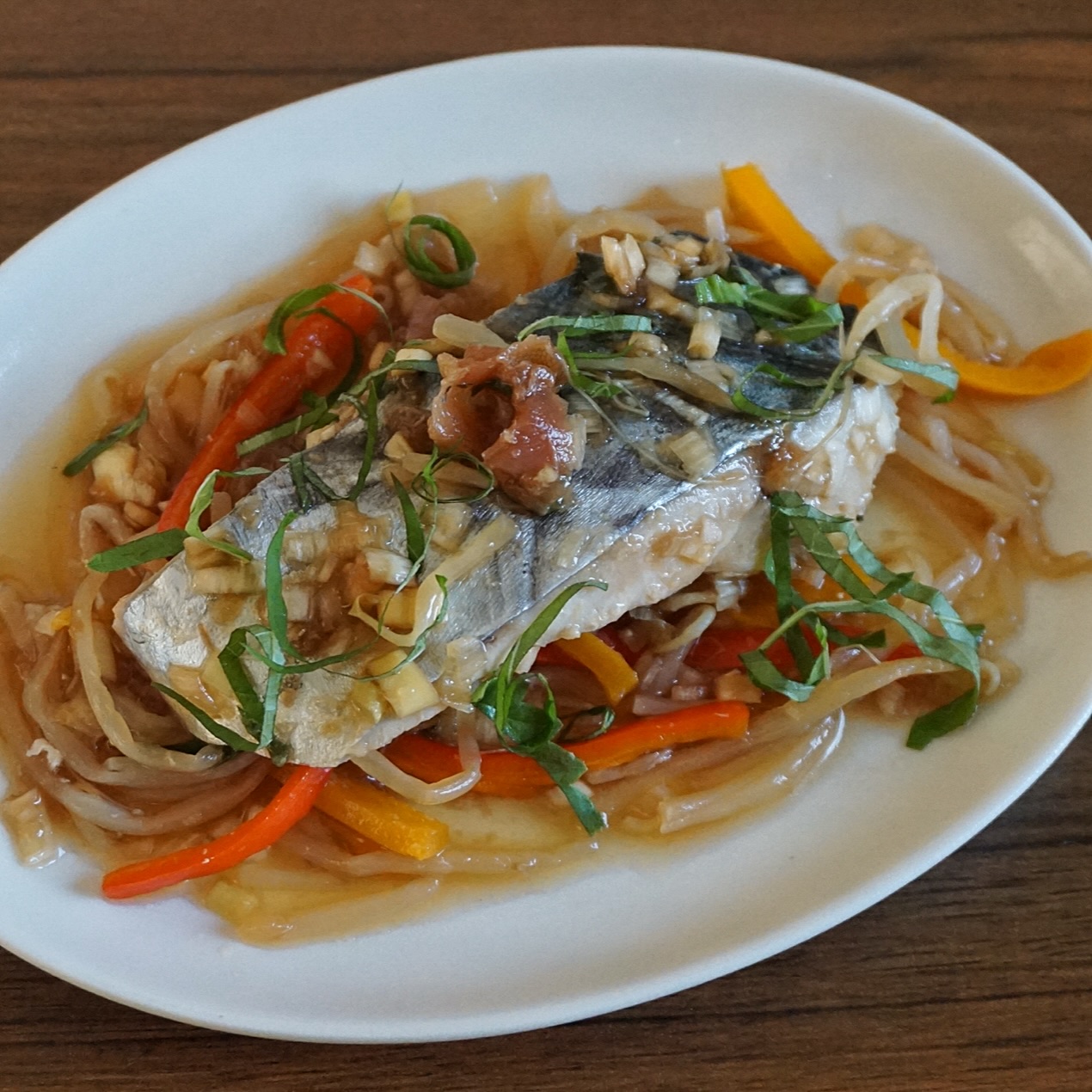 Steamed Sawara Fish With Ume Sauce - Japanese recipe